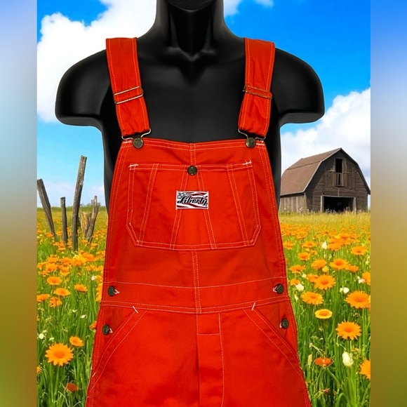 liberty | Bottoms | Vintage Liberty Orange Bib Overalls Youth 27 X 33 ...